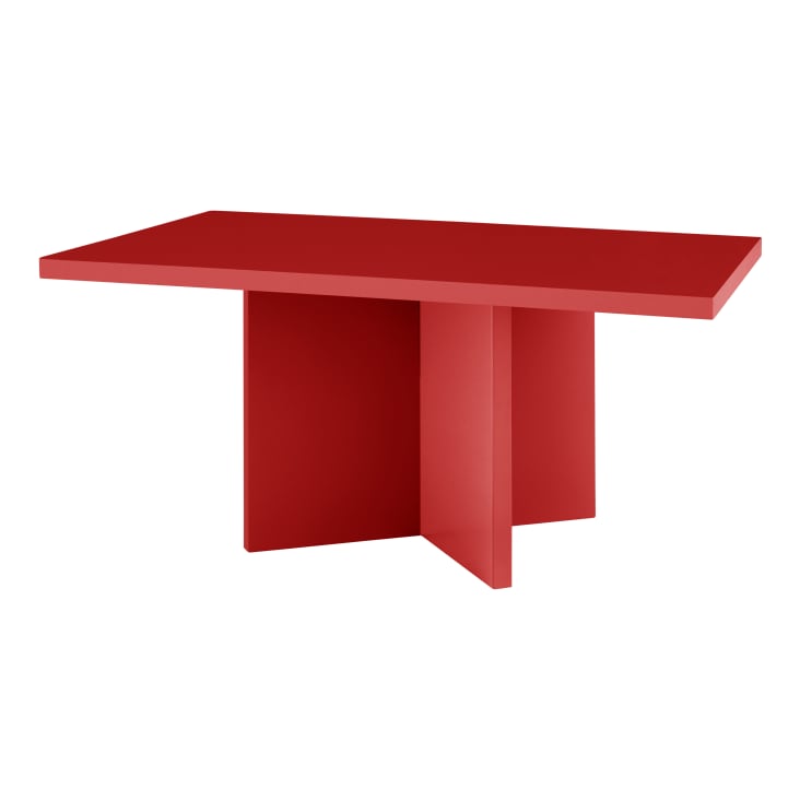 Mesa de centro tablero laminado de 3cm rojo llama 100x60cm Blockie ...