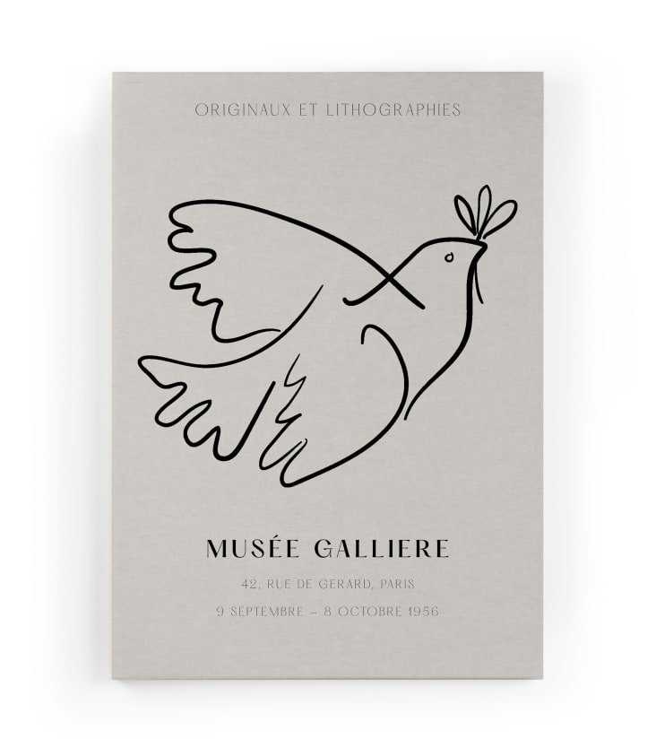 Tela 60x40 Stampa colomba picasso PICASSO DOVE | Maisons du Monde