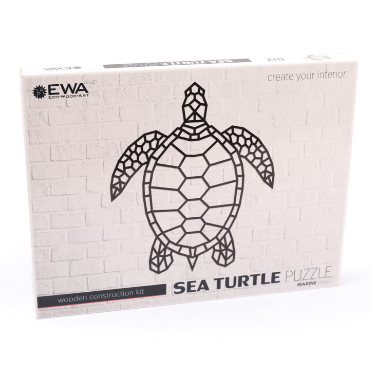 Puzzle Mural En Bois - Tortue 84 Cm Mer | Maisons du Monde