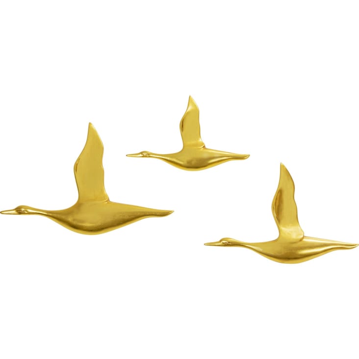 Deco de pared tres patos dorados de poliresina Flying ducks | Maisons ...