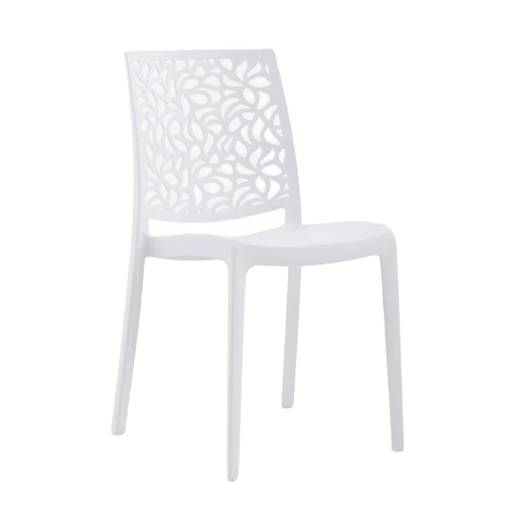 Conjunto de 4 sillas de resina para interior o exterior blancas Anna ...