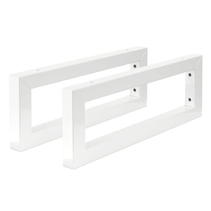 Set de 2 soportes de pared para estante acero blanco | Maisons du Monde