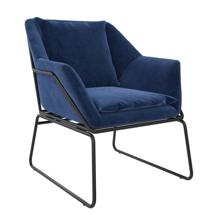 Sillón de terciopelo azul AVERY | Maisons du Monde