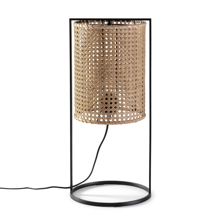 Lampe à poser en rotin naturel, diamètre 26 cm SUMI | Maisons du Monde