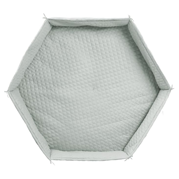 Tappeto per box esagonale idrorepellente in poliestere verde ghiaccio ...