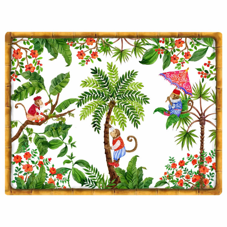Mantel individual (40 x 30 cm) set de 6 - tema monos de bali Singes de ...