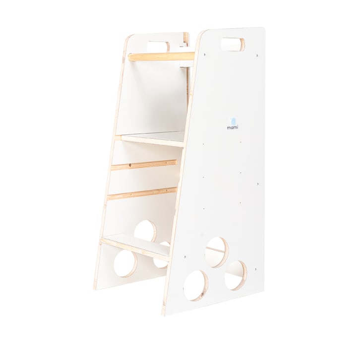 Montessori-Turm aus weißem Holz, Lernturm Learning tower | Maisons du Monde