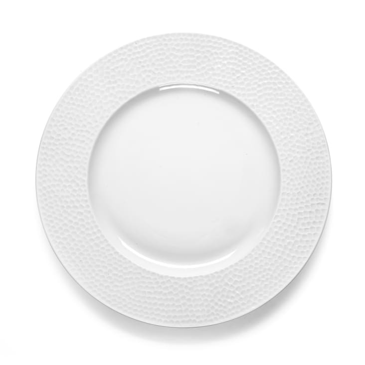 Assiette plate en Porcelaine Blanc Urban | Maisons du Monde