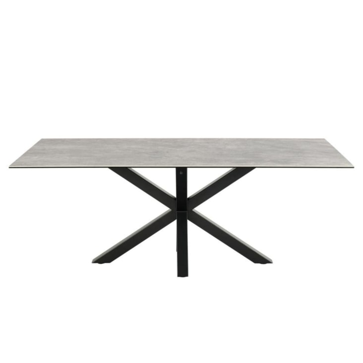 Table rectangulaire en céramique L200 gris très clair Neiva | Maisons ...