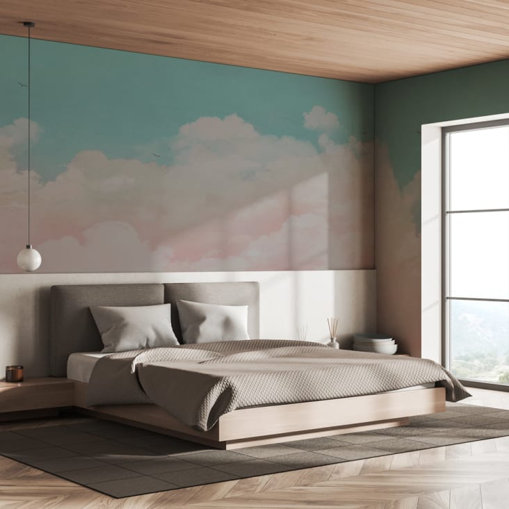 Carta da parati TNT Liscia Stile Pastello 300x300 cm | Maisons du Monde