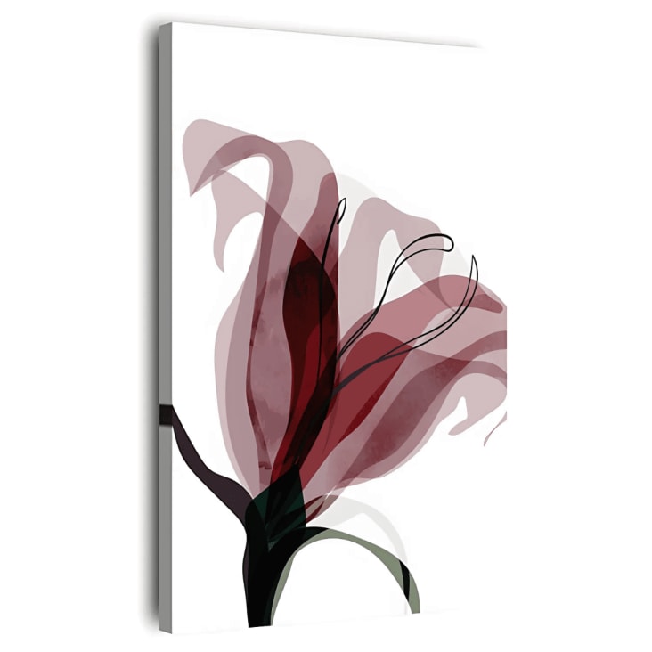 Tableau sur toile fleur abstraite 100x140 Illustration | Maisons du Monde
