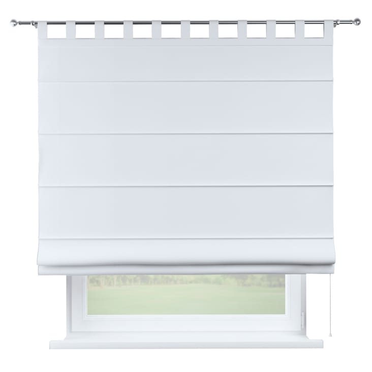 Raffrollo mit Schlaufen, weiß, 110x150 cm Crema | Maisons du Monde
