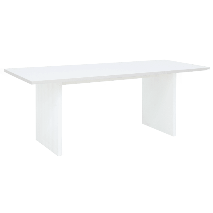 Table de salle à manger en bois blanc 180x75cm Bali | Maisons du Monde