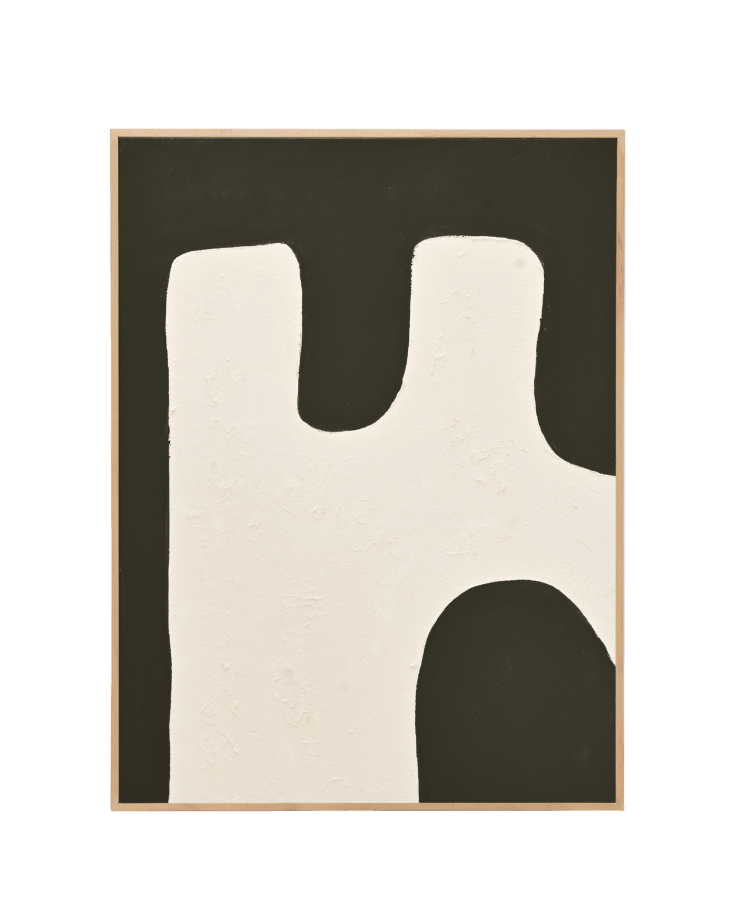 Cuadro decorativo pintado a mano al oleo marco marrón claro 80x100cm ...