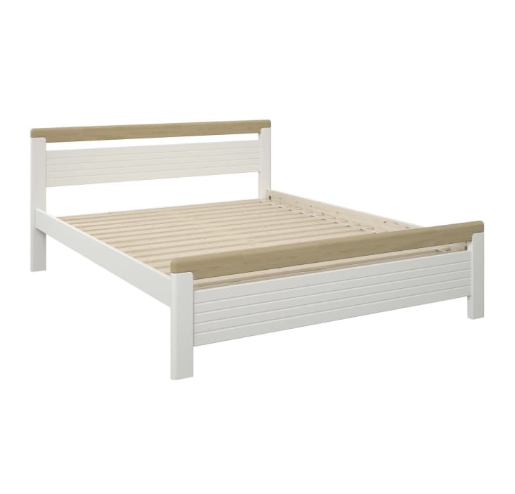 Lit en bois blanc 160 x 200 cm Tiare | Maisons du Monde