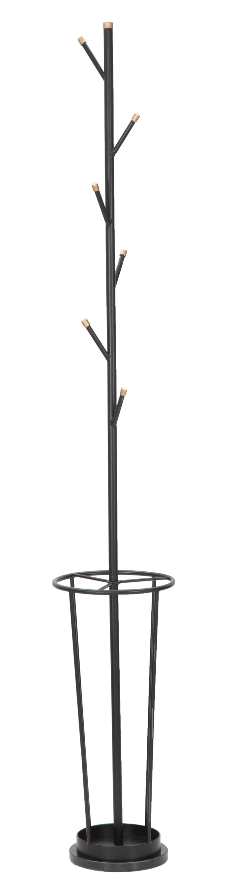 Portemanteau Avec Porte Parapluie En Métal Noir Ø 26x176 Cm Black Maisons Du Monde