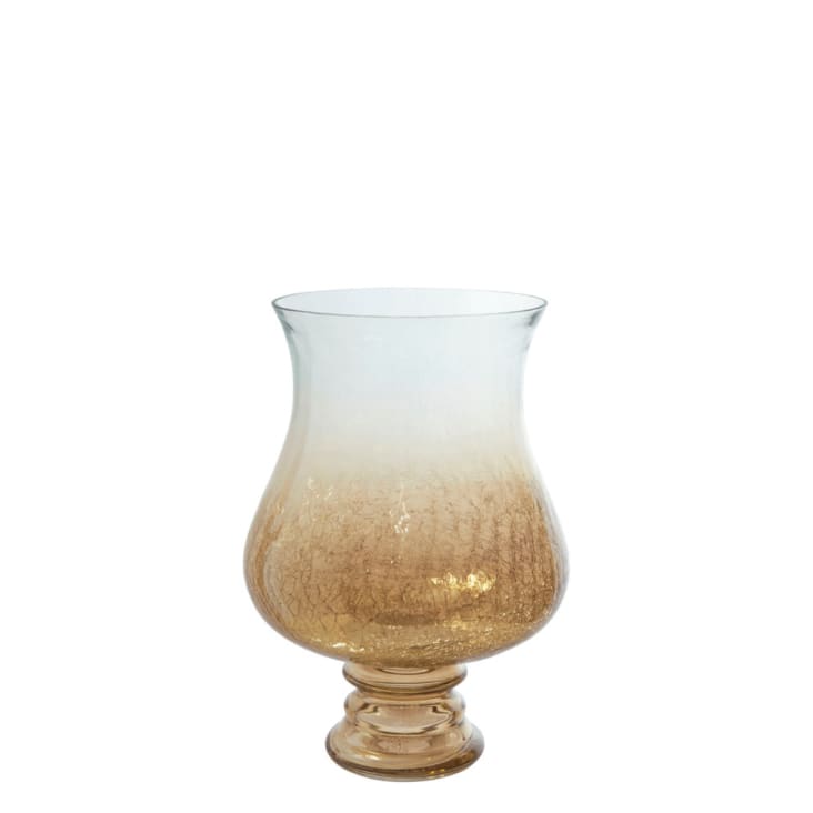 Dekoratives Windlicht aus satiniertem Glas H12, Orange Tod | Maisons du Monde