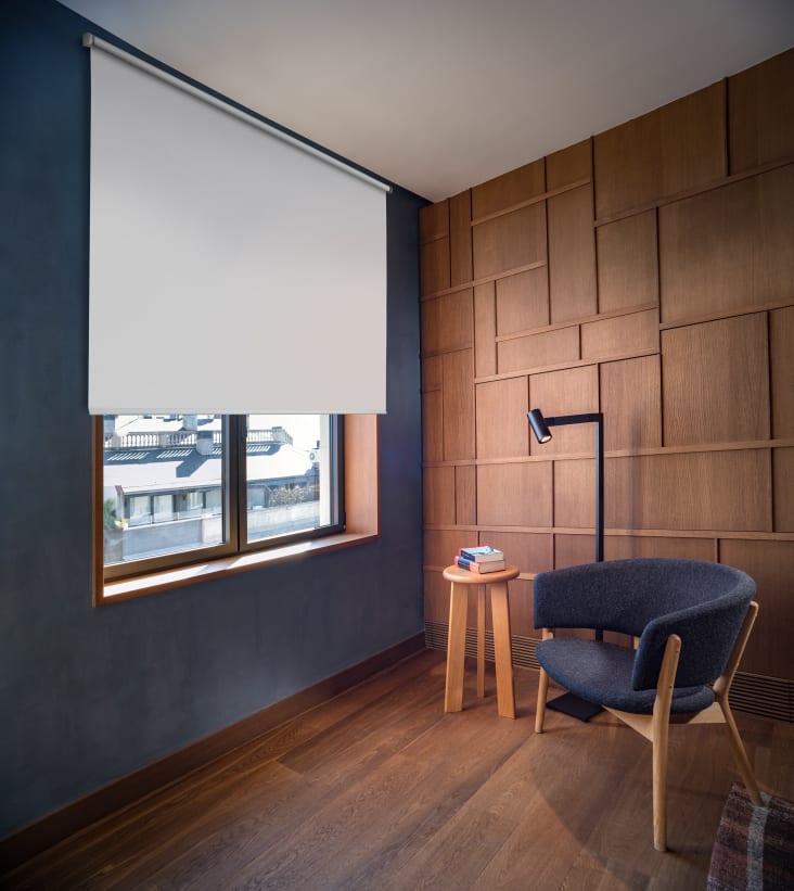 Store enrouleur occultant blanc 160 x 190 cm Blackout | Maisons du Monde