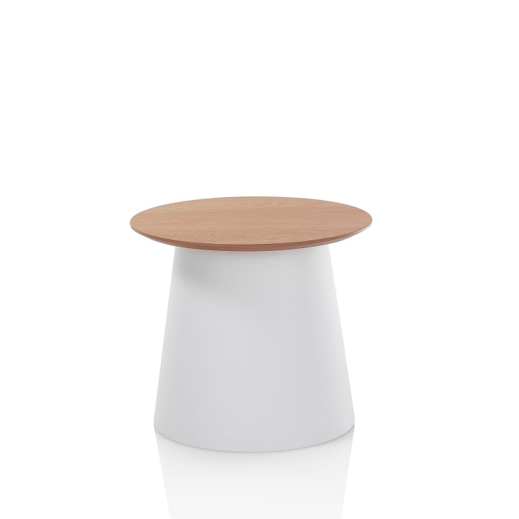 Mesa de centro en polipropileno blanco y MDF MARUS | Maisons du Monde