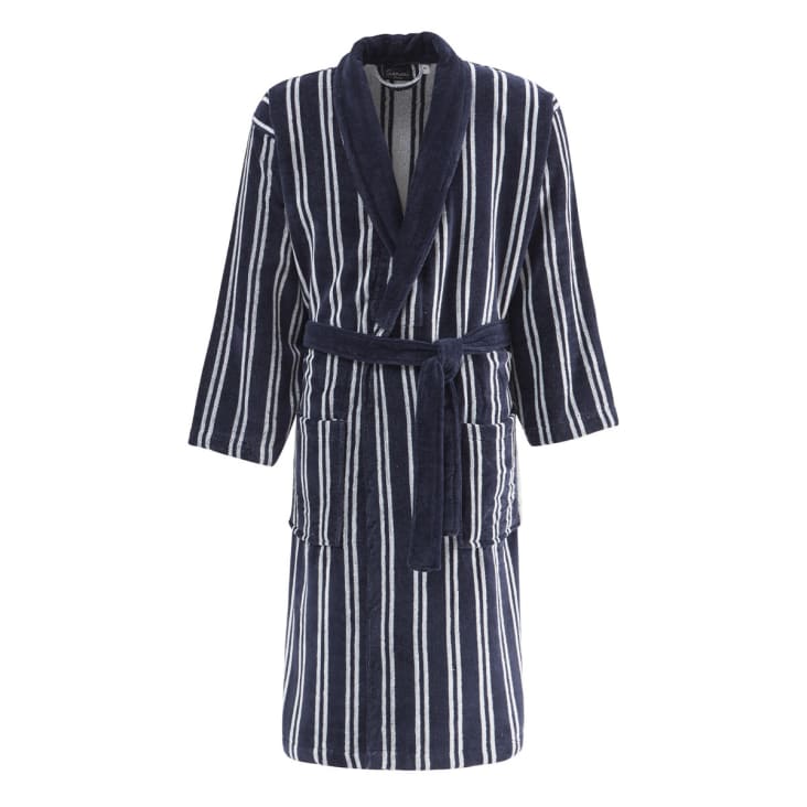 Peignoir col châle velours indigo XXL Linquist | Maisons du Monde