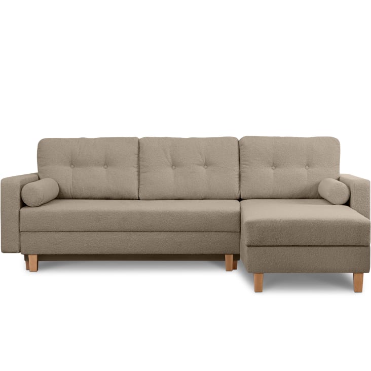Bequemes Ecksofa, 3/4 Sitzer, Schlaffunktion, braun ERISO | Maisons du ...