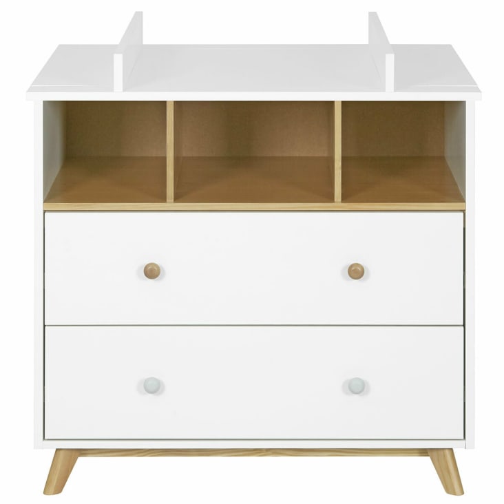 Cómoda bebe blanco y madera Kombu | Maisons du Monde