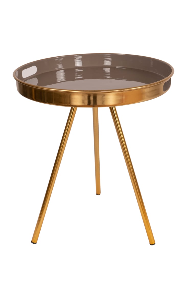 Beistelltisch aus Metall Ø 47 x 55 cm, Grau MORRISON | Maisons du Monde