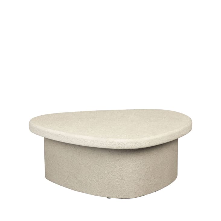 Mesa baja orgánica de mármol reciclado - beige Veda | Maisons du Monde