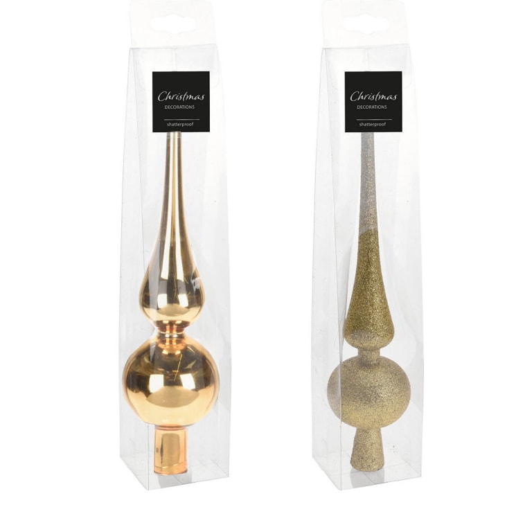 Set de 2 cimiers de sapin de noël dorés | Maisons du Monde