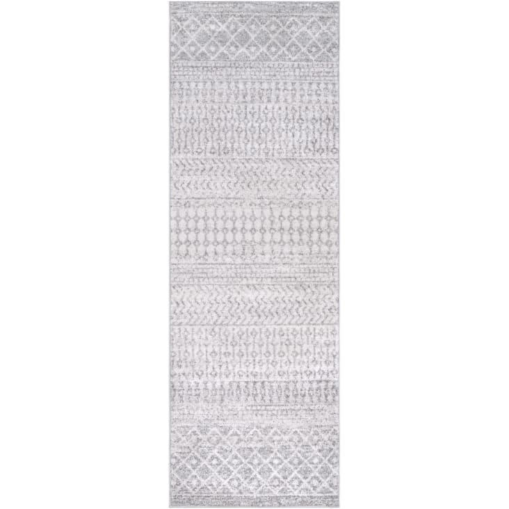 Alfombra de salón escandinava bohemia gris/blanco 80x150 Mila | Maisons ...