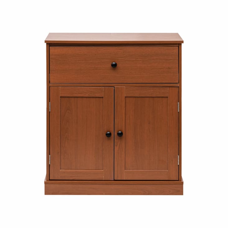Commode avec 2 tiroirs et 1 porte en aggloméré marron Easy life ...