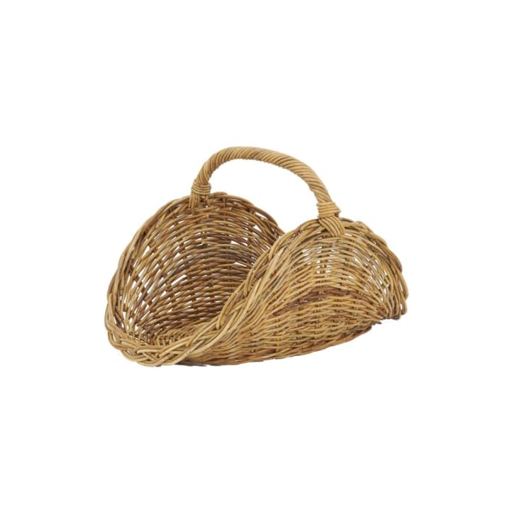 Panier à bûches en poelet oval miel | Maisons du Monde