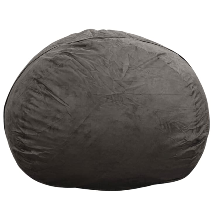 Puf gigante de micro gamuza gris 140 cm | Maisons du Monde