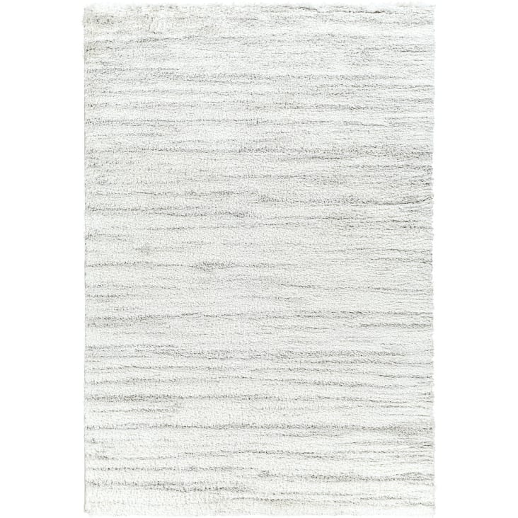 Alfombra shaggy moderna blanco/gris 200x275 Adley | Maisons du Monde