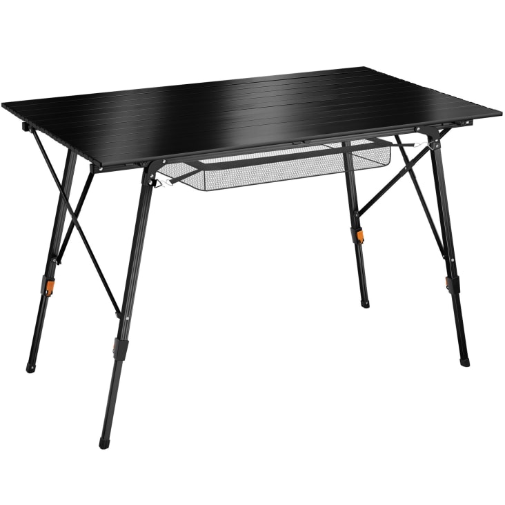 Table De Camping Pliable 120 X 705 X 58 79 Cm Noir Bastian Maisons