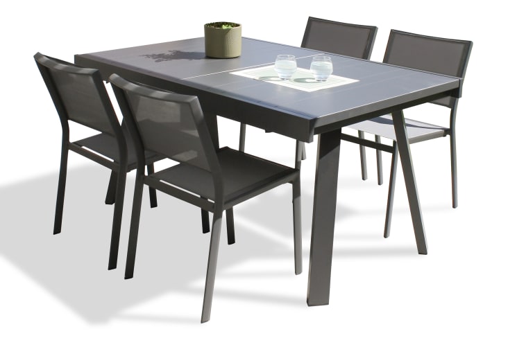 4-Sitzer-Garten-Essgruppe ausem Aluminium Stockholm | Maisons du Monde