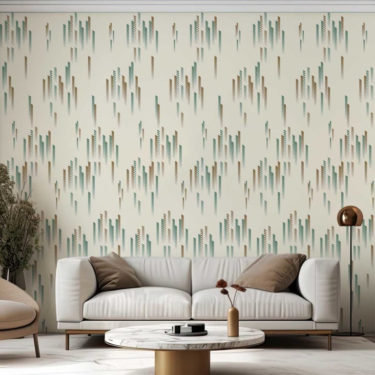 Carta da parati, design lines 156x270cm | Maisons du Monde