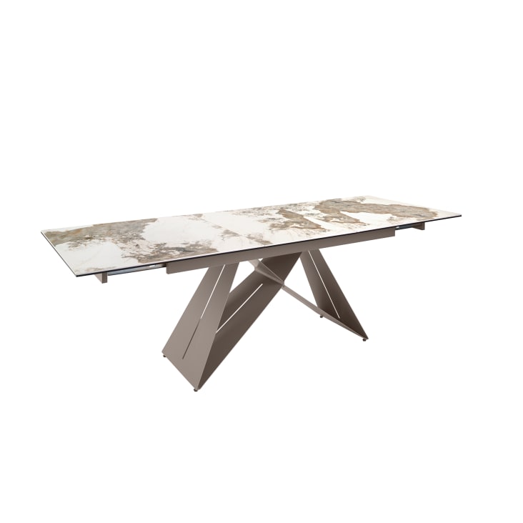 Mesa comedor extensible rectangular mármol porcelánico | Maisons du Monde