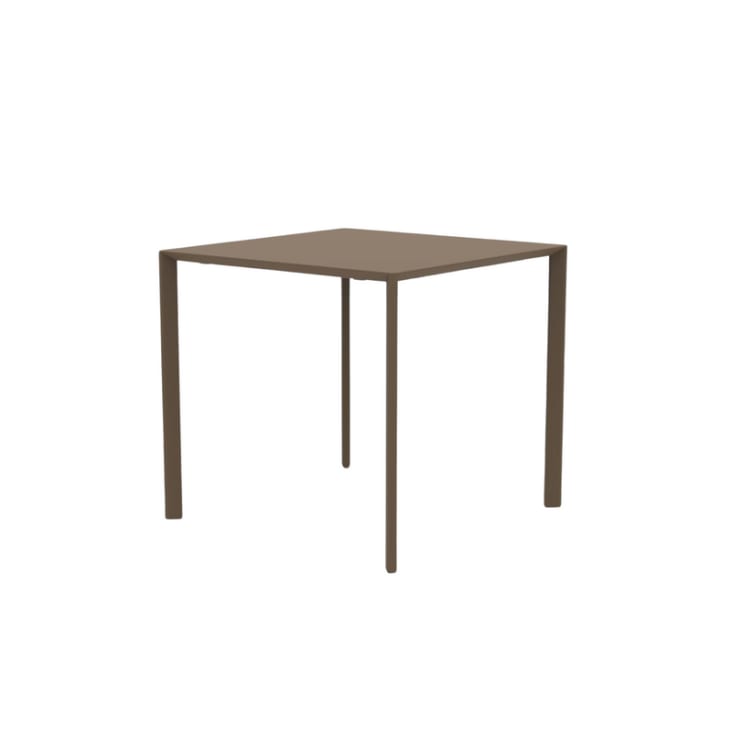 Tavolo quadrato in metallo color rame da giardino cm 80x80 75h Fox ...