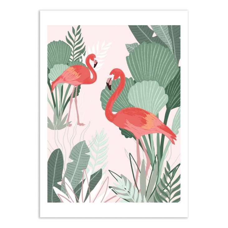 Affiche 50x70 Cm Flamingo Dreams Goed Blauw Maisons Du Monde
