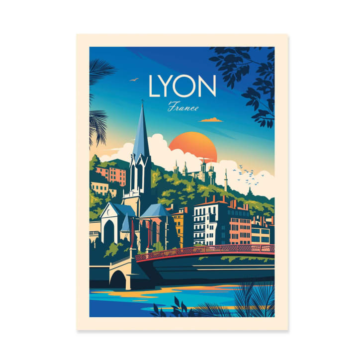 Affiche 30x40 cm - Lyon - Studio Inception Studio inception | Maisons du Monde
