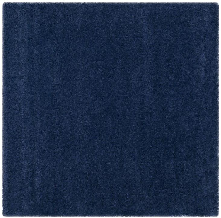 Alfombra azul marino 90 x 90 Milan shag | Maisons du Monde