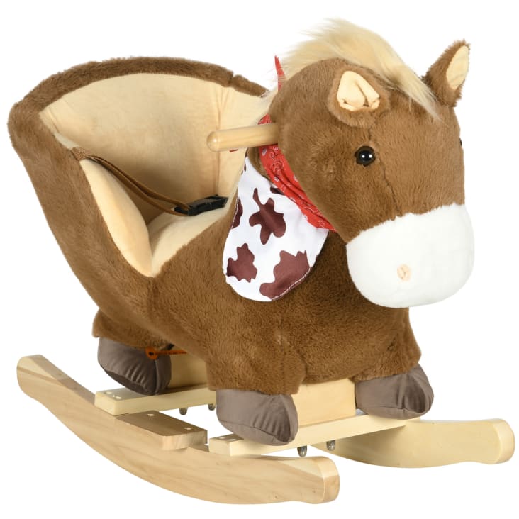 Cavallo a dondolo per bambini 18-36 mesi con suoni realistici Homcom ...