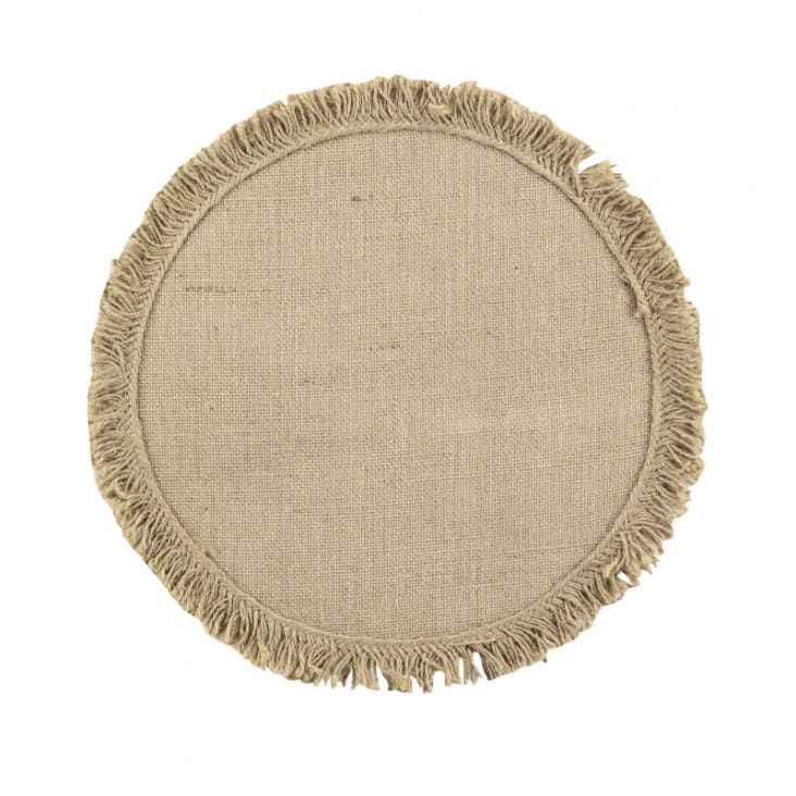 2 sets de table jute et franges lin 38 cm | Maisons du Monde