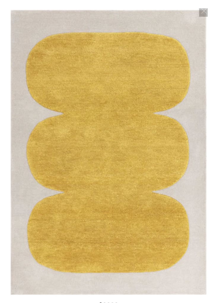 Tapis de salon moderne en laine jaune 160x230 cm Alfresco | Maisons du ...
