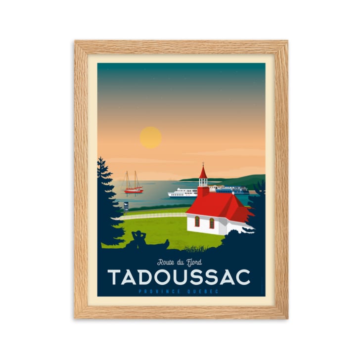 Affiche Tadoussac Quebec Canada avec Cadre (Bois) 30x40 cm | Maisons du ...