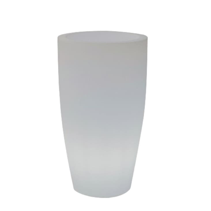 Macetero alto con luz y batería recargable por usb luz rgb ø40x70 cm ...