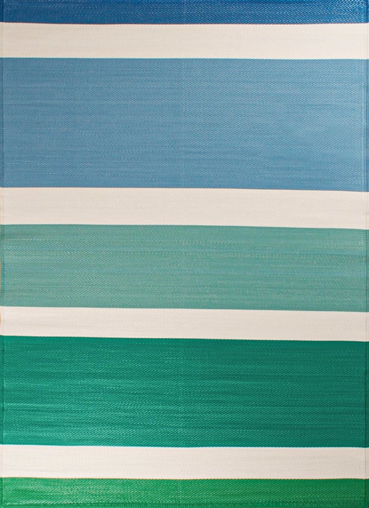 Tappeto esterno reversibile con motivo a righe - Verde - 120x160 Capri ...