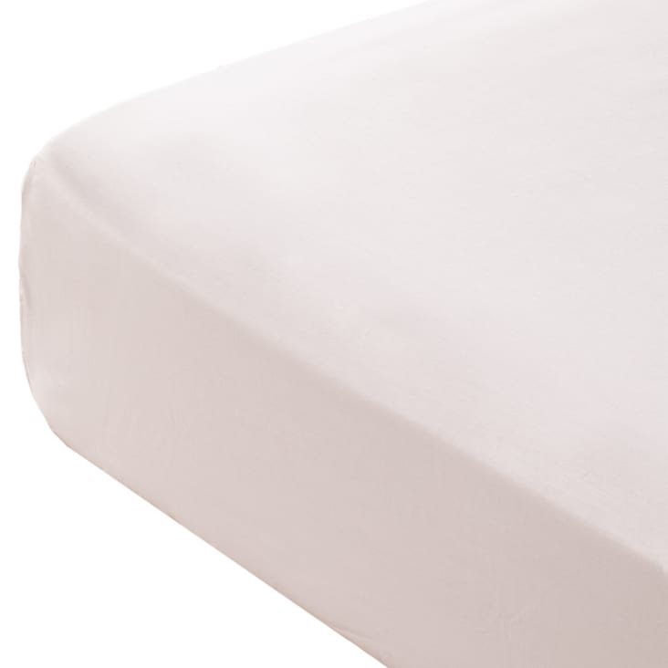 Drap Housse En 100 Coton Blanc 90x200x30 Cm Lisos Maisons Du Monde
