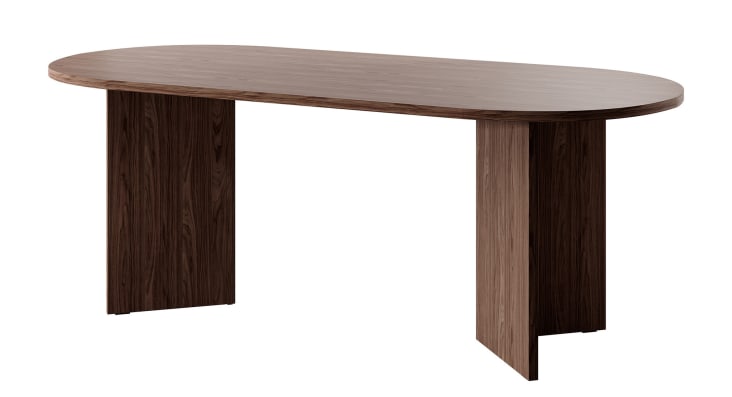 Table à manger effet noyer marron 204x90 cm Ovo | Maisons du Monde
